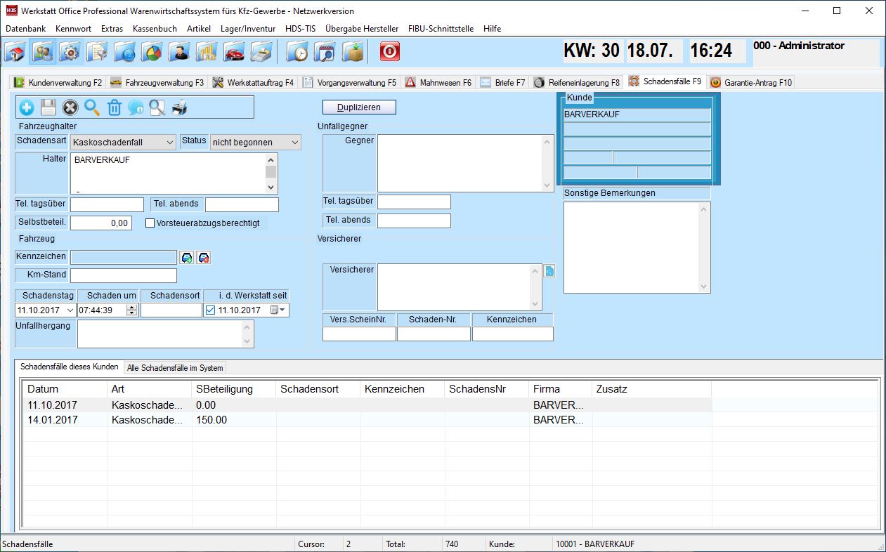Funktionsübersicht unserer Werkstatt Software, Autohaus Software
